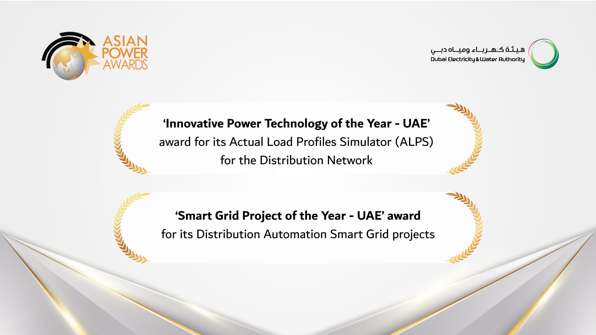 DEWA wins two awards at Asian Power Awards 2024