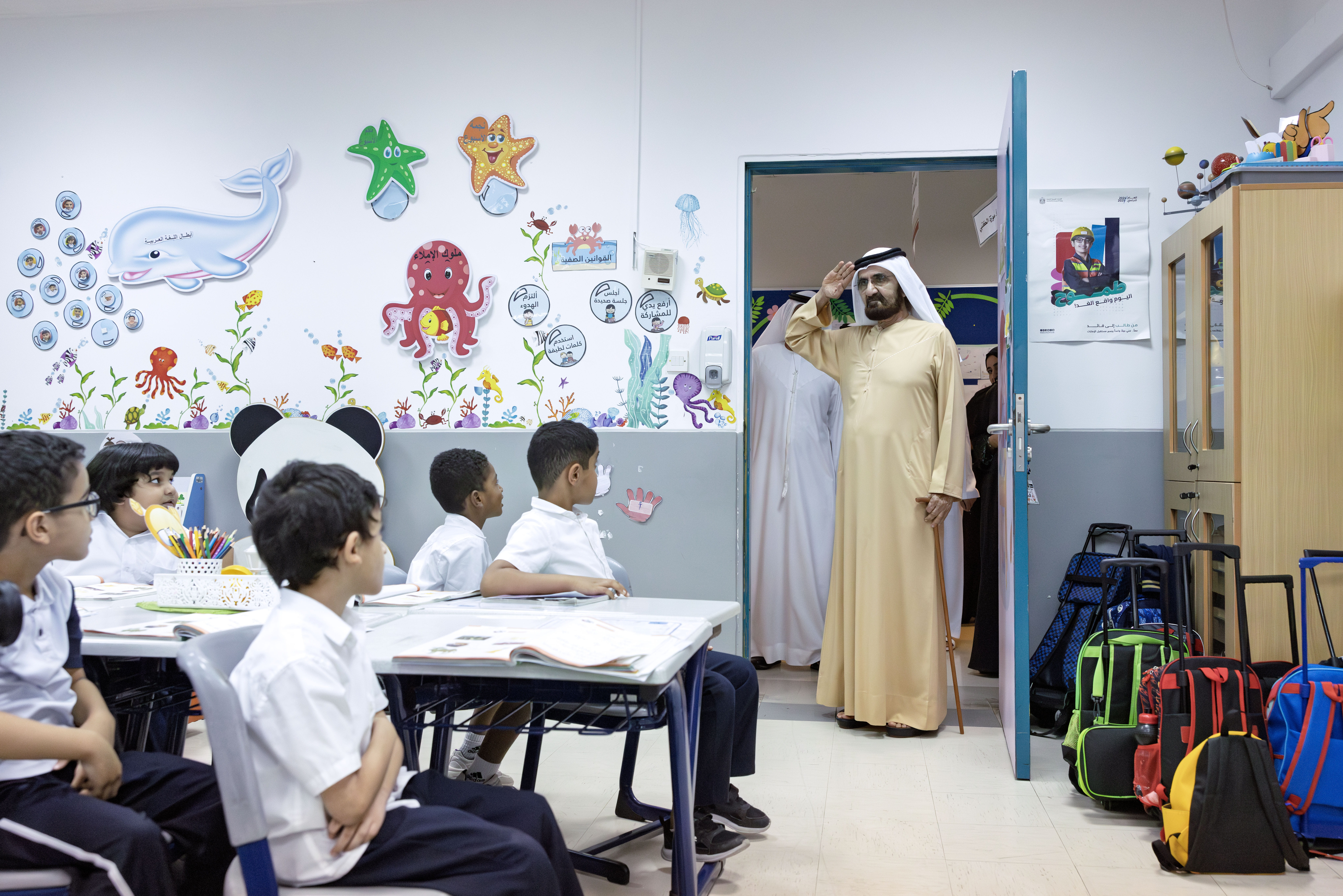 Mohammed bin Rashid visits Al Ibdaa’ Model School, winner of the Best ...