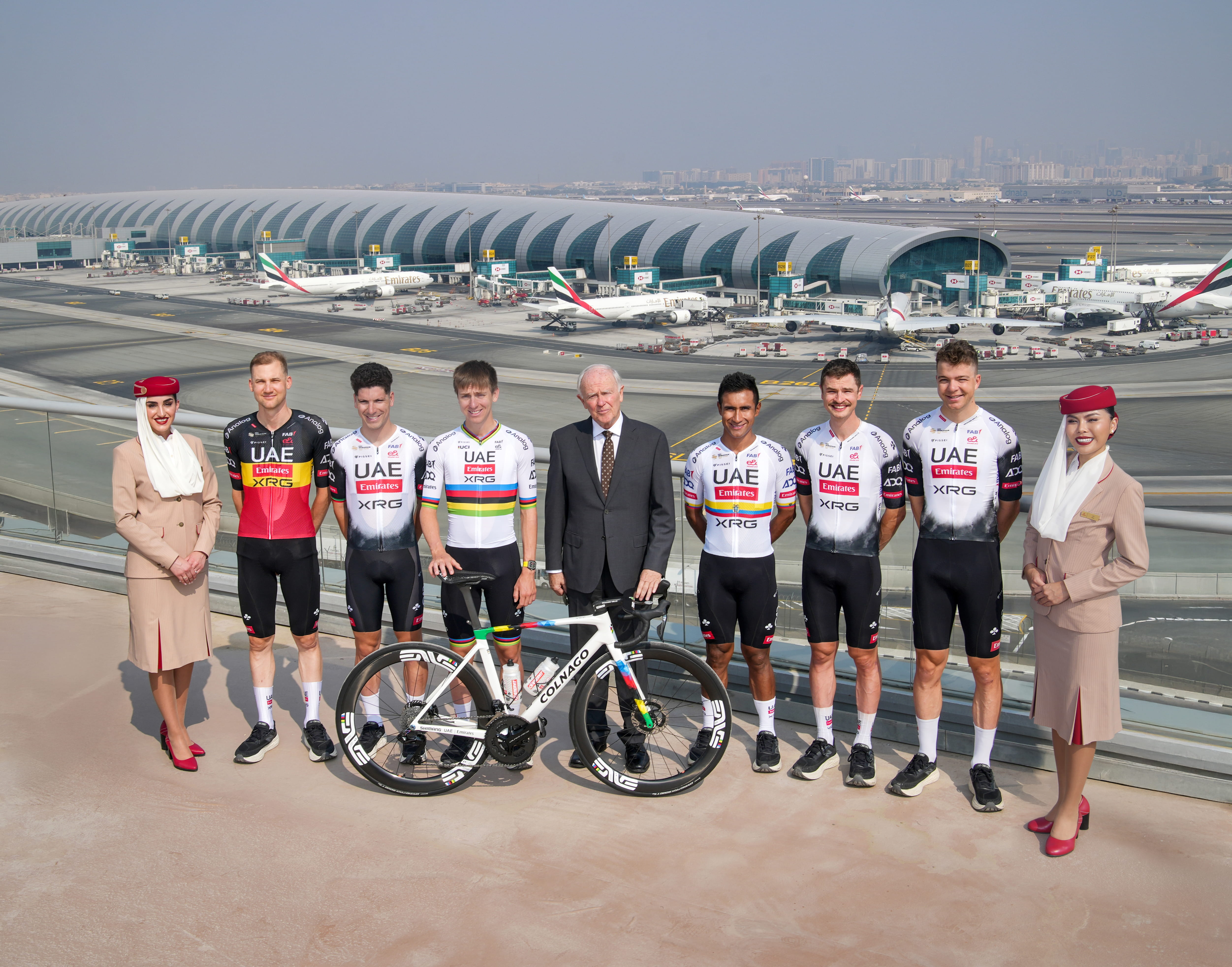 Emirates welcomes UAE Team Emirates XRG at its Group Headquarters